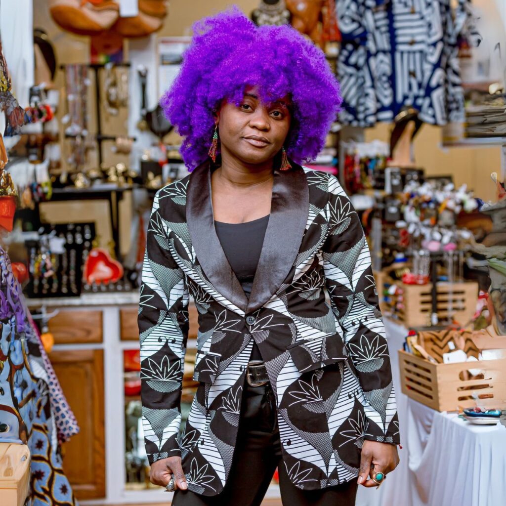 Neutral African Kitenge Blazer Suit Jacket